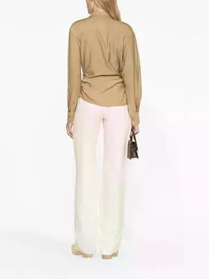 Jacquemus La Chemise Bahia Draped Shirt - Neutrals