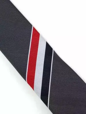 Thom Browne Rwb Stripe Silk Blend Necktie