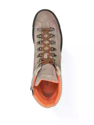 Santoni Leather Lace-up Boots