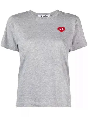 Play Comme Des Garcon Logo-print Cotton T-shirt
