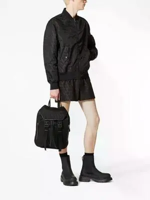 Valentino Garavani Nylon Bomber Jacket With Toile Iconographe Print