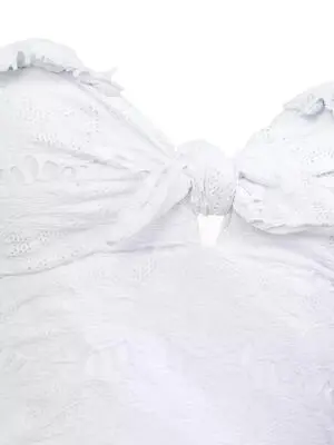 AMIR SLAMA Texture Ruffled Swimsuit