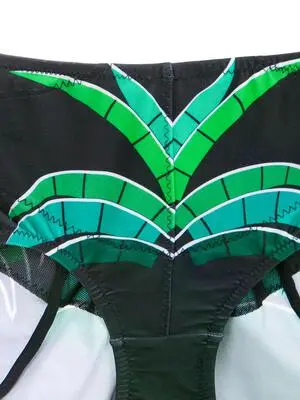 AMIR SLAMA Tropical Print Bikini Set
