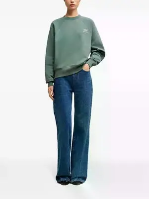 AMI Paris Organic Cotton Sweatshirt With De Coeur Monogram