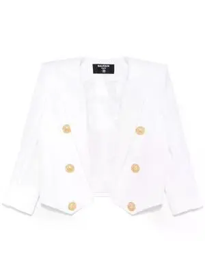 Balmain Textured Blazer - White