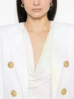 Balmain Textured Blazer - White