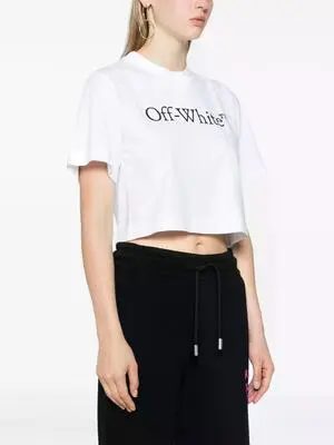 Off-White Logo-print Cropped T-shirt