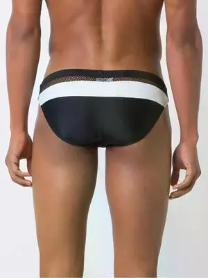 AMIR SLAMA Bicolor Swim Trunks - Black