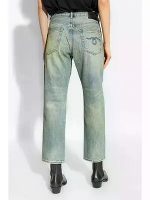 R13 Logo-appliqué Straight Leg Jeans