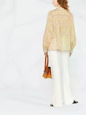 FORTE_FORTE Abstract-print Blouse