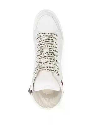 Zadig&Voltaire High Flash Leather Sneakers