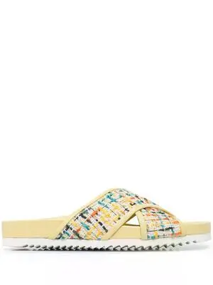 MADISON MAISON Crossover Strap Sandals - Yellow