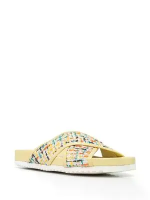 MADISON MAISON Crossover Strap Sandals - Yellow