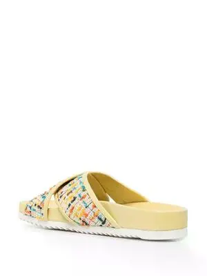 MADISON MAISON Crossover Strap Sandals - Yellow