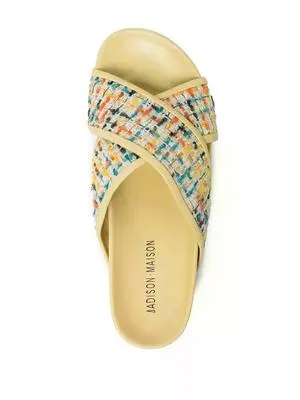 MADISON MAISON Crossover Strap Sandals - Yellow
