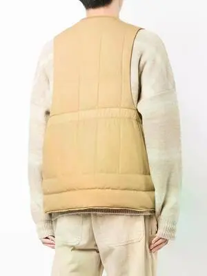 Visvim Padded Belted V-neck Gilet - Brown