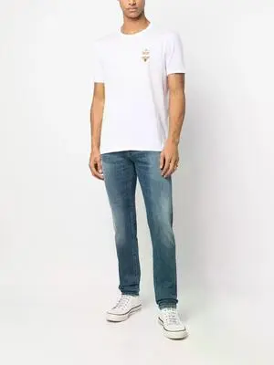 Dolce & Gabbana Embroidered Bee Cotton T-shirt - White