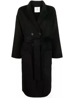 ANINE BING Belted Double-breasted Coat