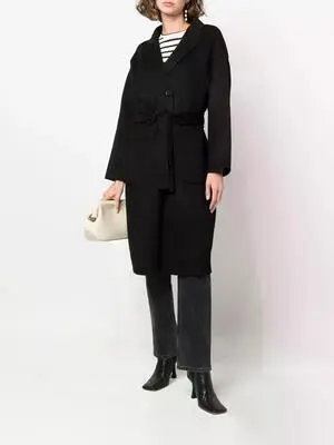 ANINE BING Belted Double-breasted Coat