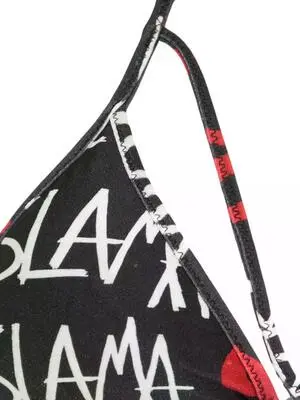 AMIR SLAMA Logo Print Bikini Set
