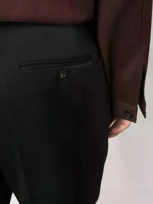 LANVIN Straight-leg Pleated Wool Trousers
