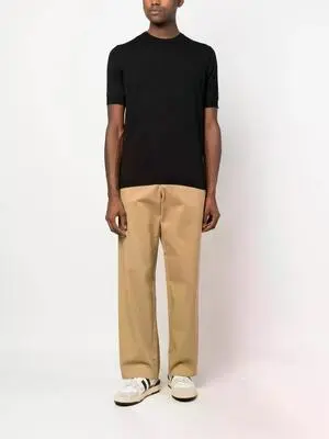 GOES BOTANICAL Merino Wool Crew-neck T-shirt - Black