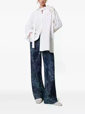 TWINSET Floral Print Woven Trousers