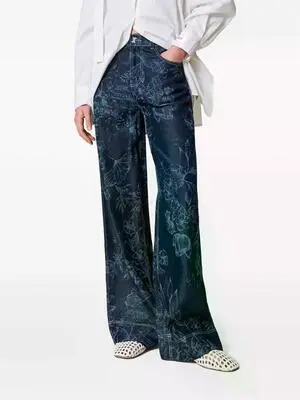 TWINSET Floral Print Woven Trousers