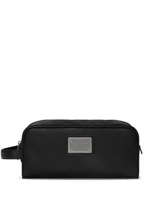 Dolce & Gabbana Leather Toiletry Bag - Black