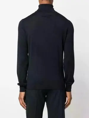 Zegna Roll-neck Cashmere-silk Jumper - Blue
