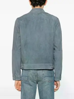 Zadig&Voltaire Blue Suede Shirt Jacket