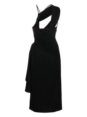 Jacquemus Abanada Draped Asymmetric Dress