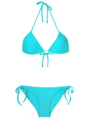 AMIR SLAMA Self-tie Triangle Bikini - Blue