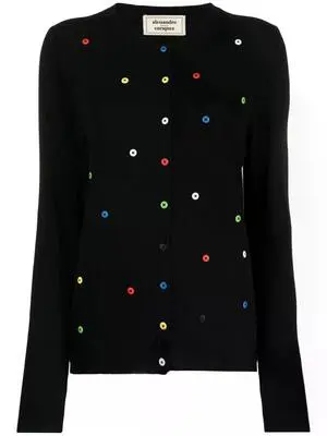 ALESSANDRO ENRIQUEZ Button-embellished Wool-blend Cardigan