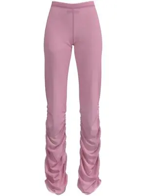 MARGHERITA MACCAPANI Ruched Slim-fit Trousers - Pink
