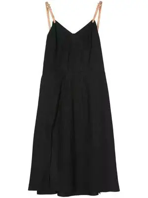 Prada Pleat-detail Dress - Black