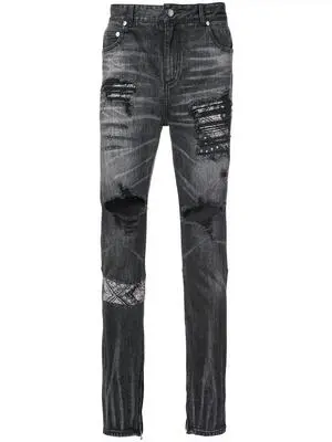 GOD'S MASTERFUL CHILDREN Ripped Paisley Insert Jeans