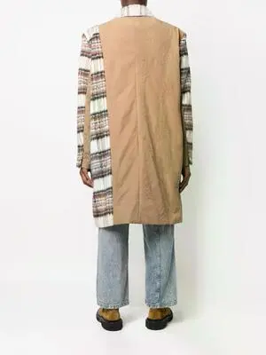 FENG CHEN WANG Tartan Patchwork Shirt Coat