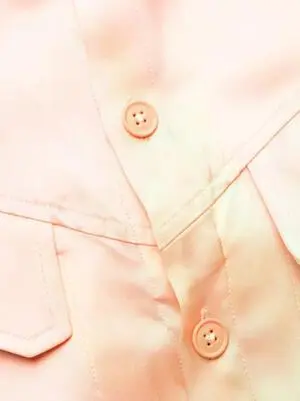Off-White Twist-detail Shirt Dress - Pink
