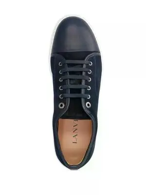 LANVIN Suede Lace-up Sneakers - Blue