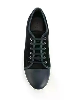 LANVIN Suede Lace-up Sneakers - Blue