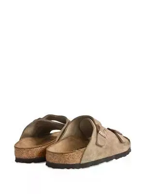 BIRKENSTOCK Zürich Buckled Suede Sandals - Neutrals
