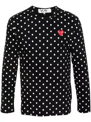 Play Comme Des Garcon Polka Dot Print T-shirt