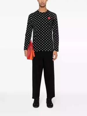 Play Comme Des Garcon Polka Dot Print T-shirt