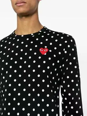 Play Comme Des Garcon Polka Dot Print T-shirt