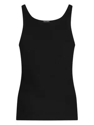 Dolce & Gabbana Logo Patch Cotton Tank Top