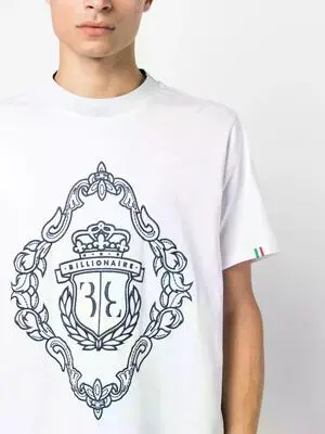 BILLIONAIRE Logo-embroidered Short-sleeve T-shirt