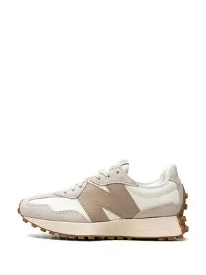 NEW BALANCE 327 Beige Leather & Suede Sneakers - Neutrals
