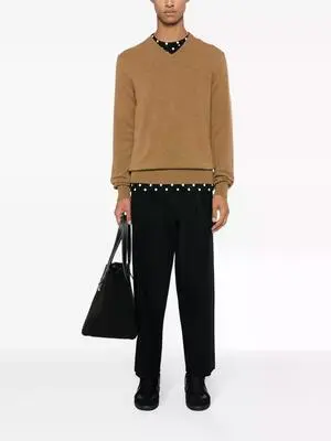 Play Comme Des Garcon Logo-appliqué Wool Jumper