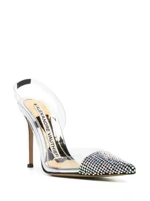 Alexandre Vauthier Tone Embellished Stiletto Pumps - Silver